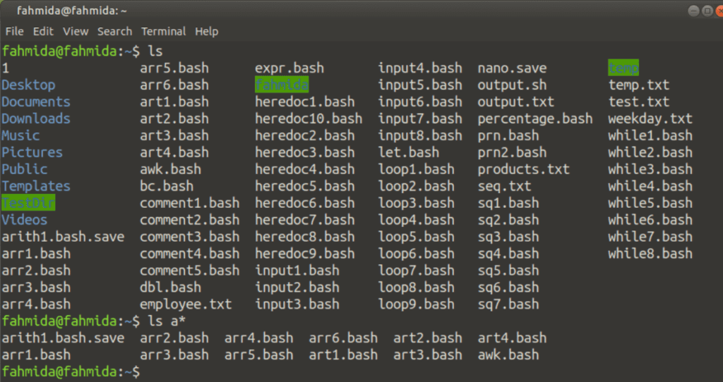 Bash Wildcard بلاگ رسانگار